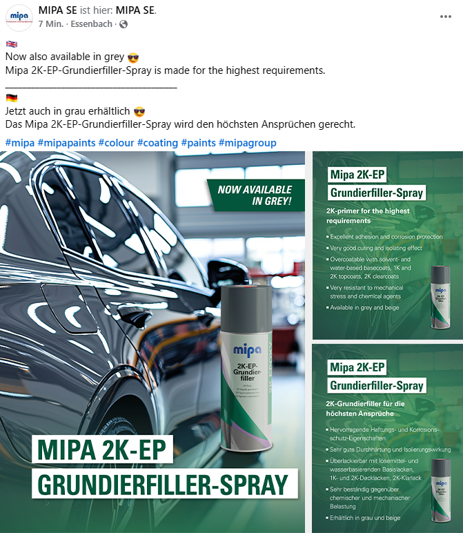 News | Zürich, Thurgau, Schaffhausen | Mipa Coatings Schweiz AG