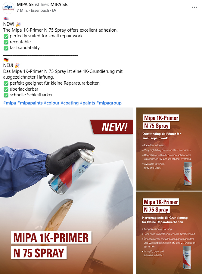 News | Zürich, Thurgau, Schaffhausen | Mipa Coatings Schweiz AG