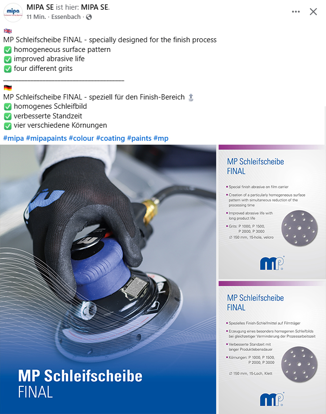 News | Zürich, Thurgau, Schaffhausen | Mipa Coatings Schweiz AG