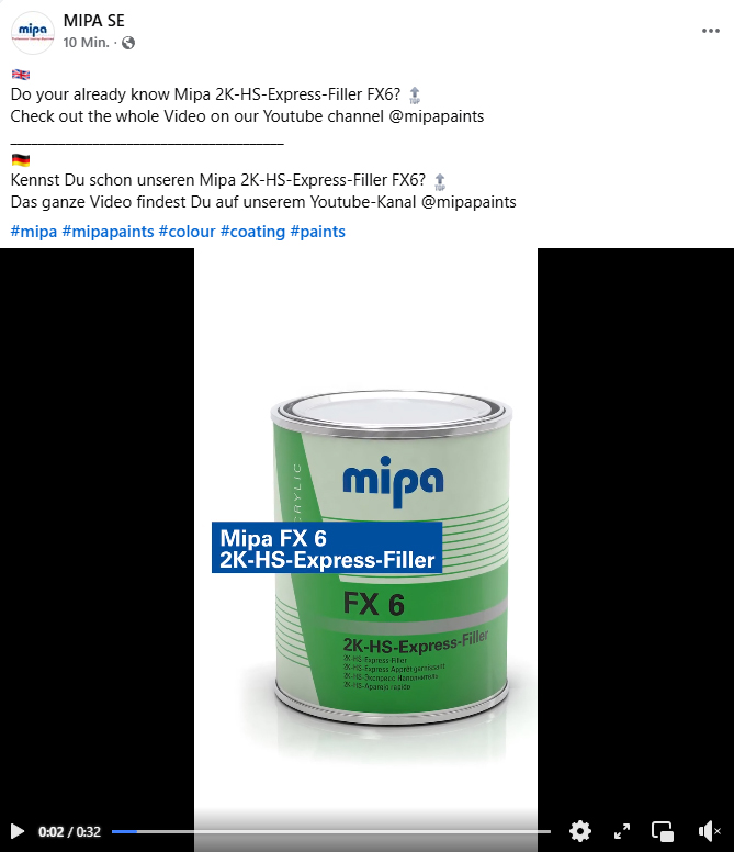 News | Zürich, Thurgau, Schaffhausen | Mipa Coatings Schweiz AG
